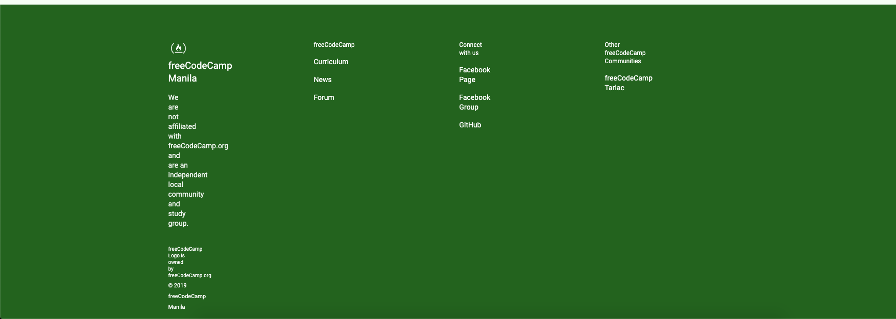 Css Grid 4 Column Footer With Plain Css Stack Overflow